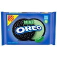 OREO Mint Creme Chocolate Sandwich Cookies, Family Size, 18.71 oz (Pack ...