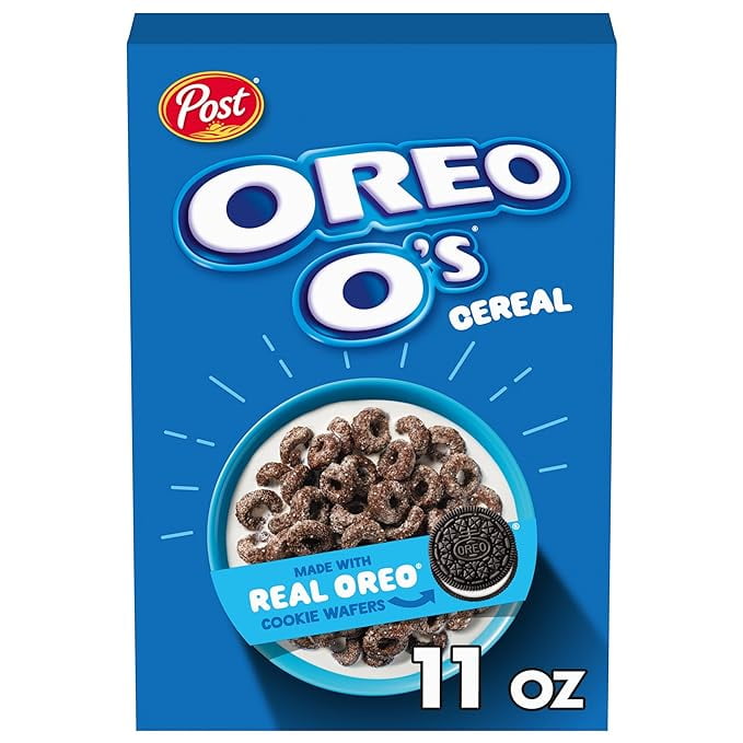 OREO Os Breakfast Cereal, Chocolatey OREO Cereal, 11 OZ Box (Pack of 2 ...