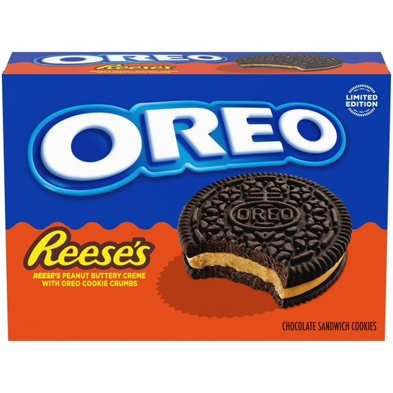 OREO REESE'S Peanut Buttery Creme Chocolate Sandwich Cookies, Limited Edition, 10.81 oz ...