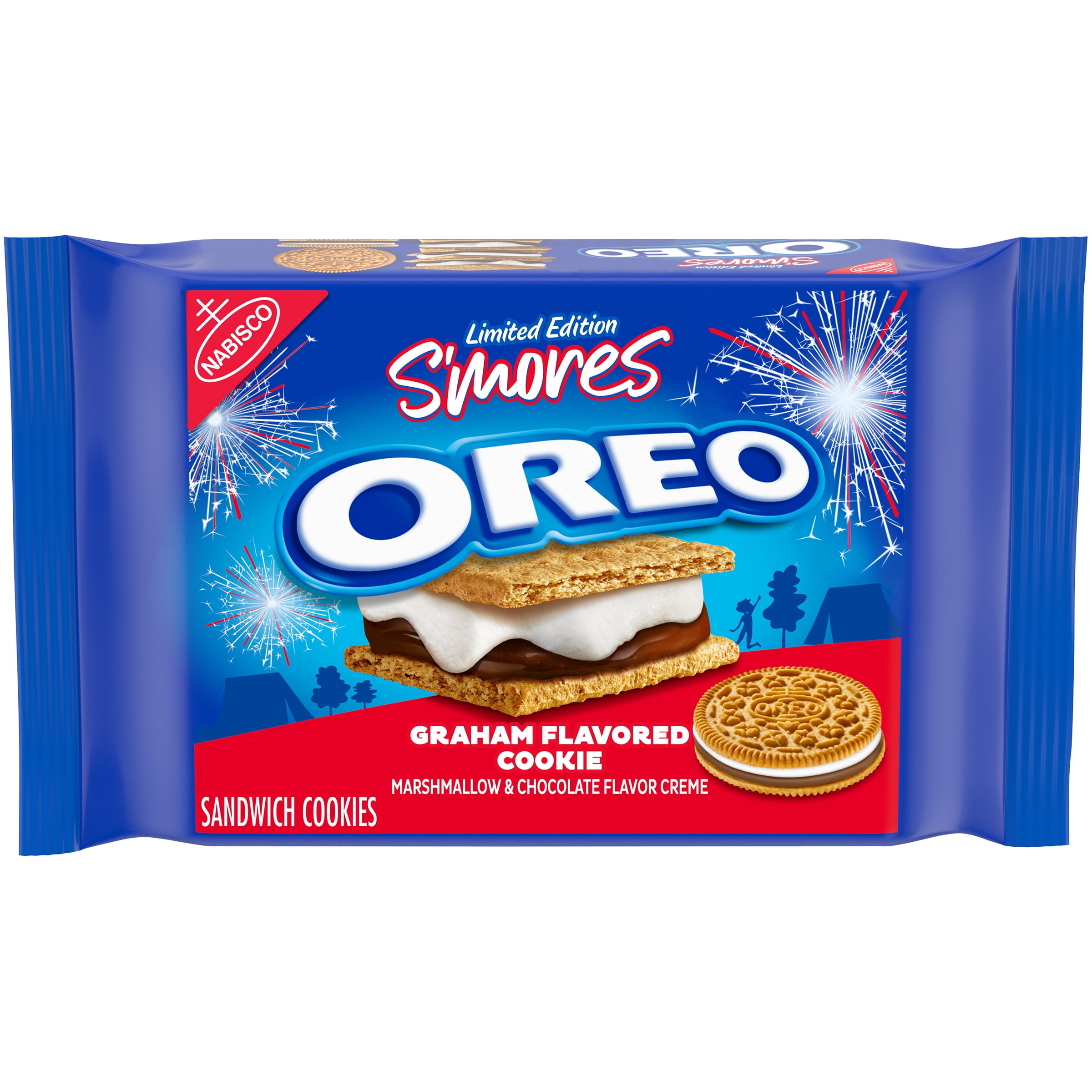 OREO S’mores Marshmallow & Chocolate Flavor Creme Graham Sandwich ...