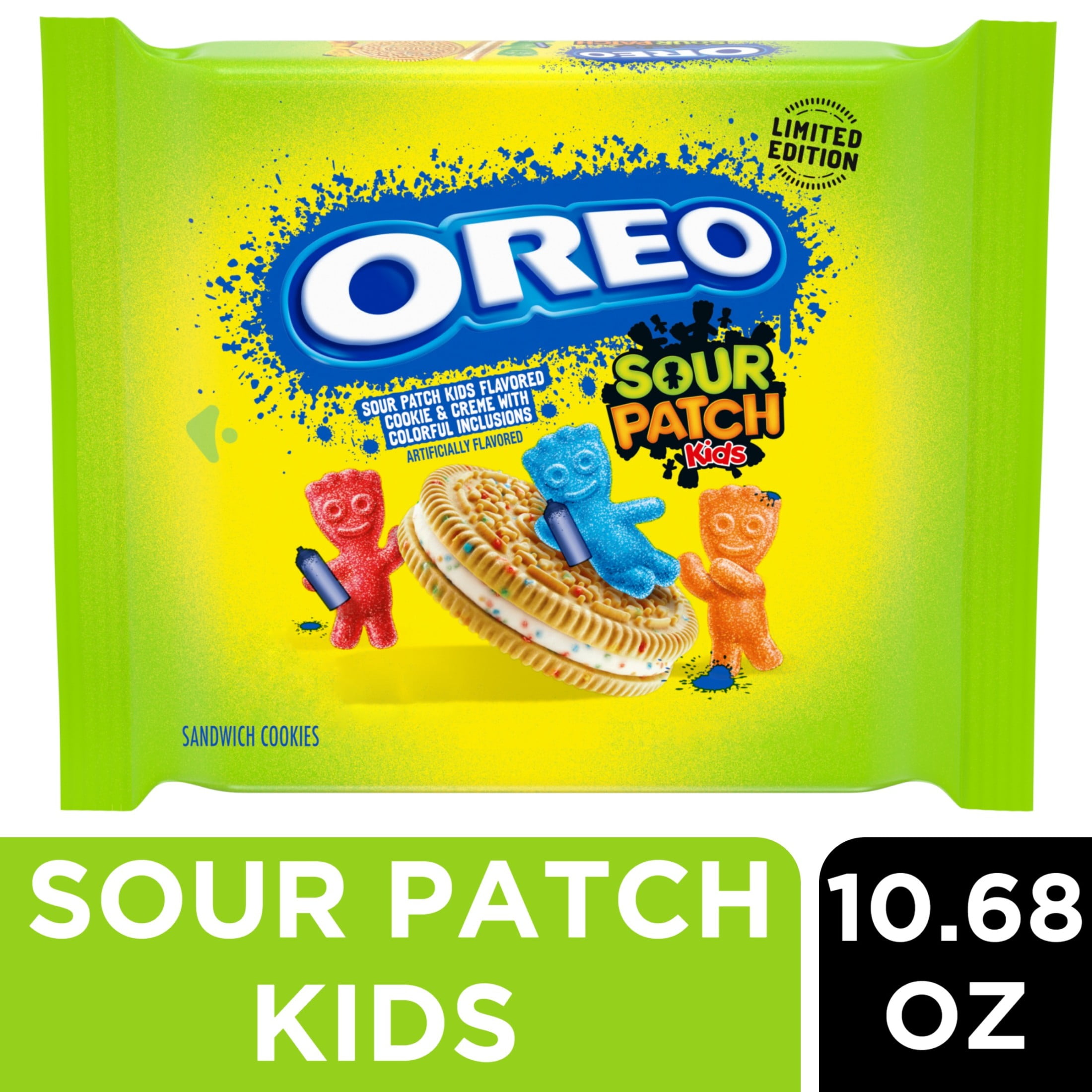 OREO SOUR PATCH KIDS Snack Sandwich Cookies, Limited Edition, 10.68 oz ...