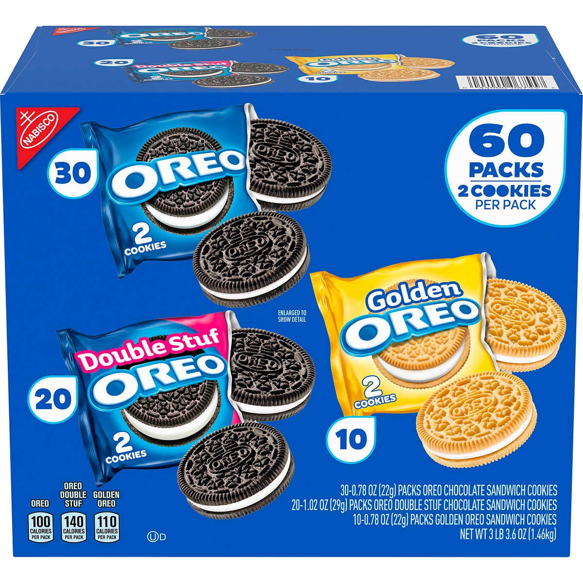 Nabisco OREO Sandwich Cookies, Variety Pack, 60 Count, Kosher Snack Packs - Walmart.com