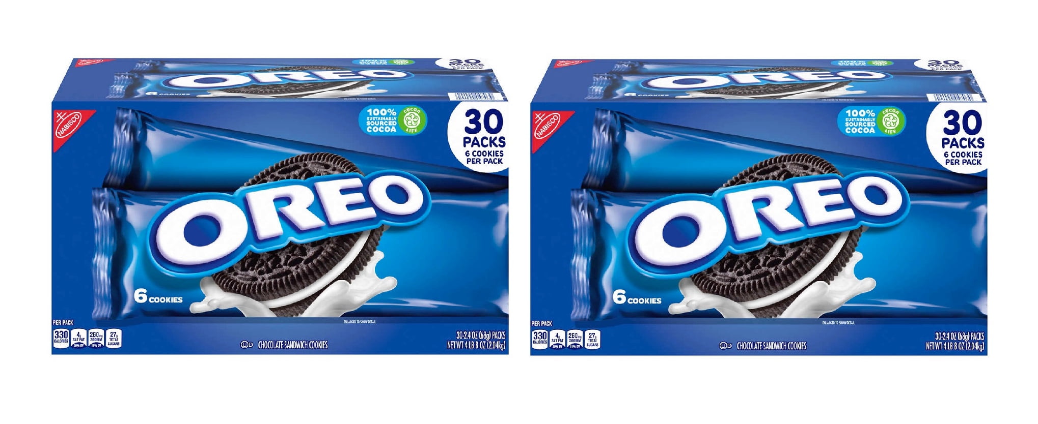 OREO Single Serve Sandwich Cookies, 2.4 oz, 30 ct 2PK - Walmart.com
