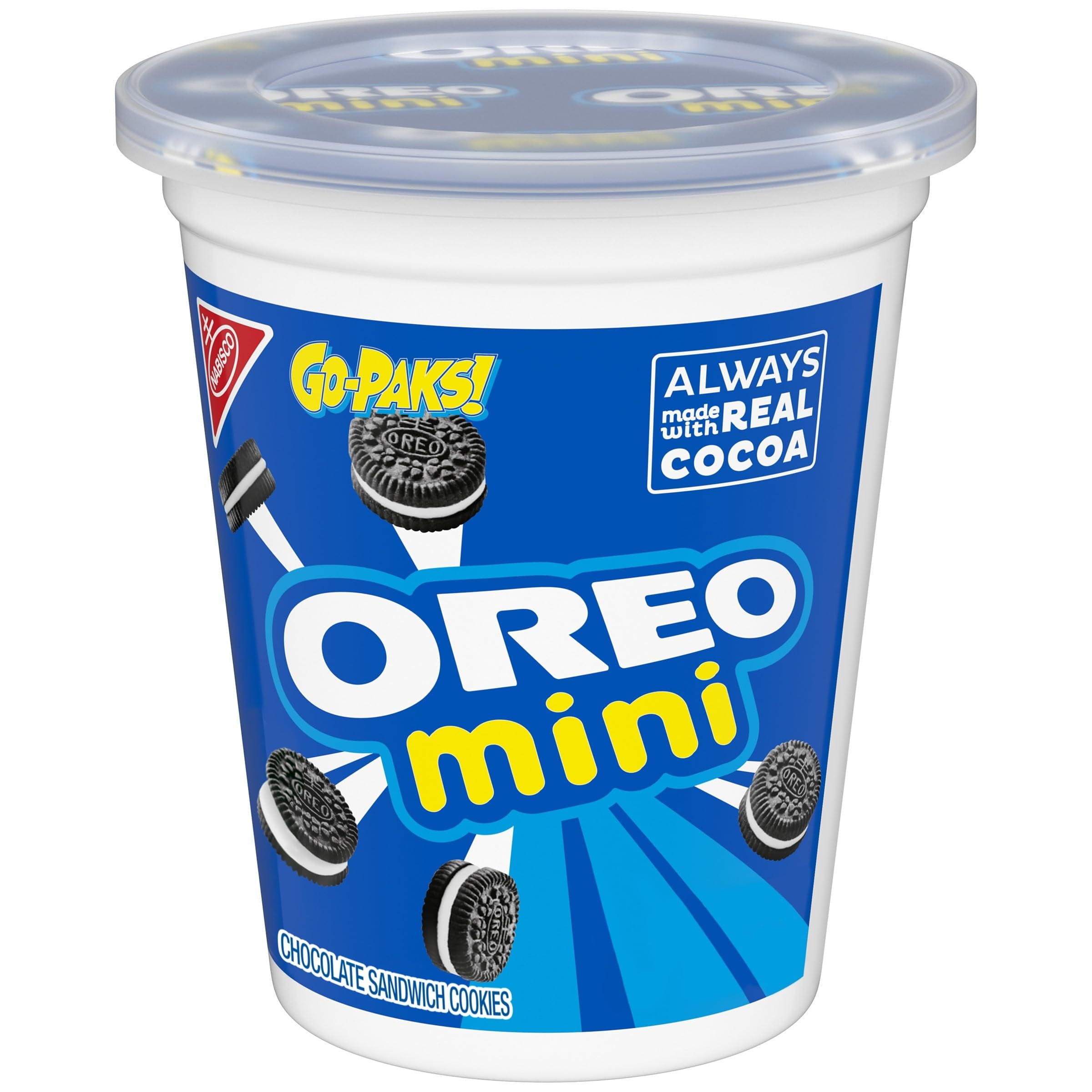 OREO TMH1 Mini Chocolate Sandwich Cookies Go-Pak, On The Go Snacks, 3.5 ...