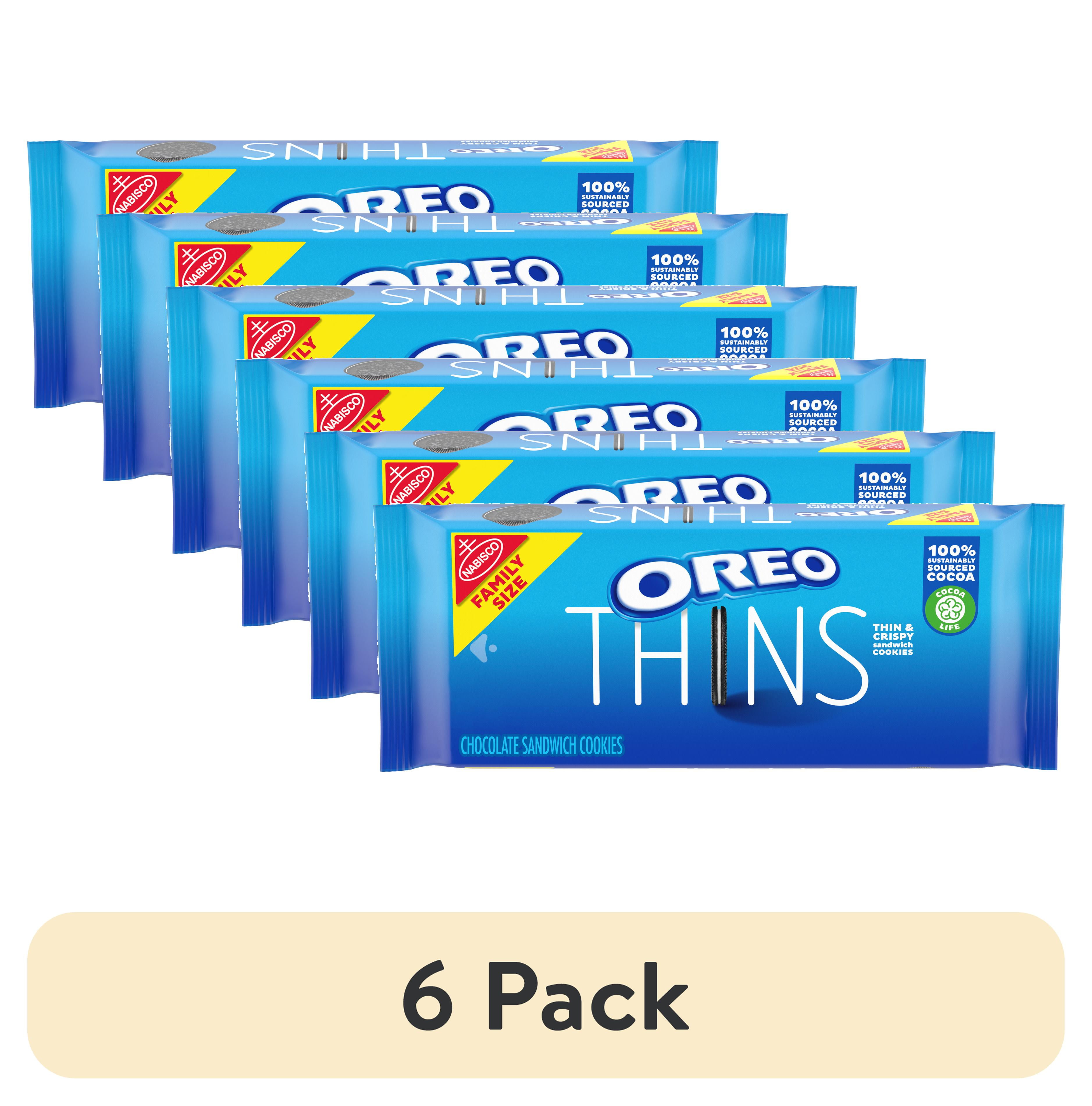 (6 pack) OREO Thins Chocolate Sandwich Cookies, Family Size, 13.1 oz ...