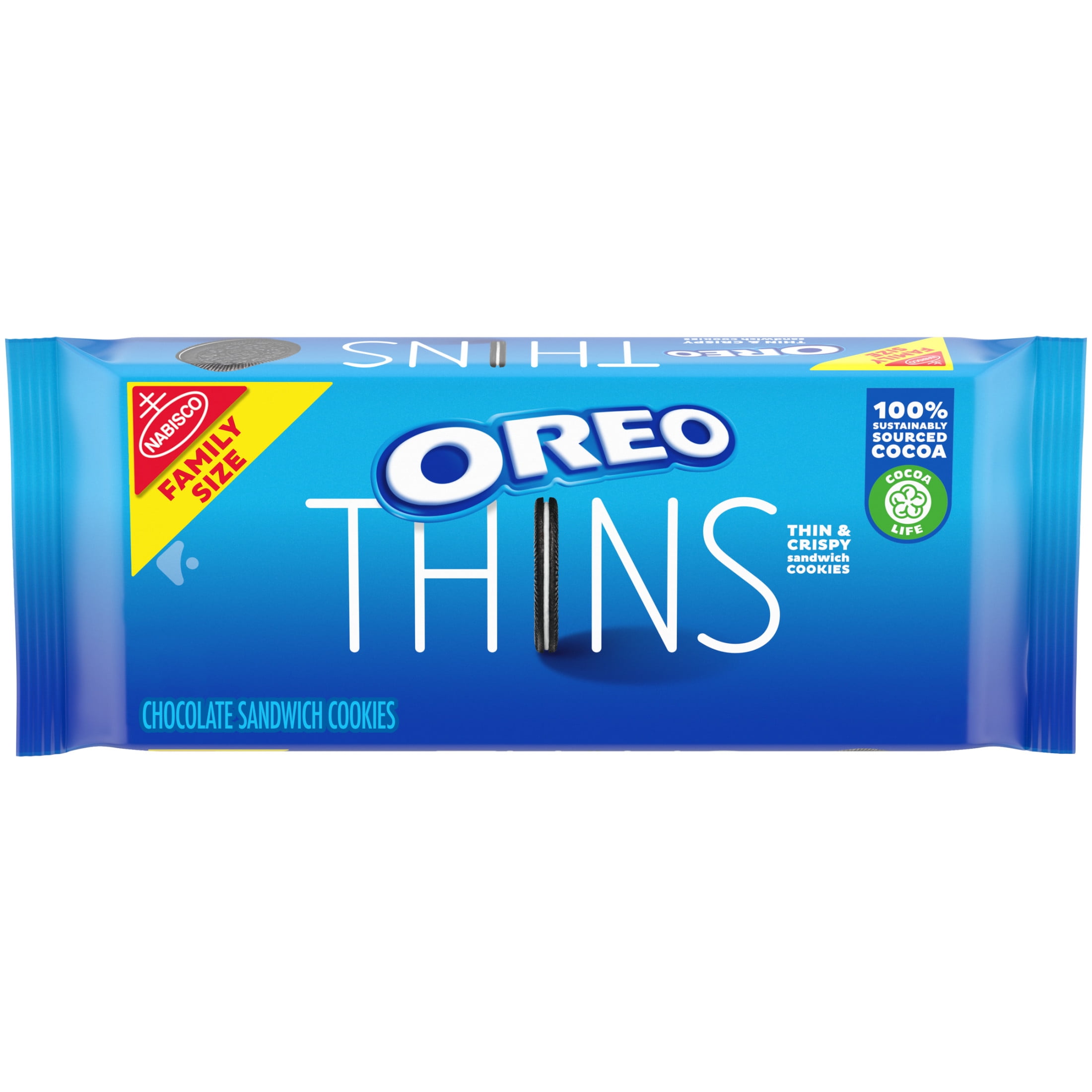 OREO Thins Chocolate Sandwich Cookies, Family Size Snack Pack, 13.1 oz ...