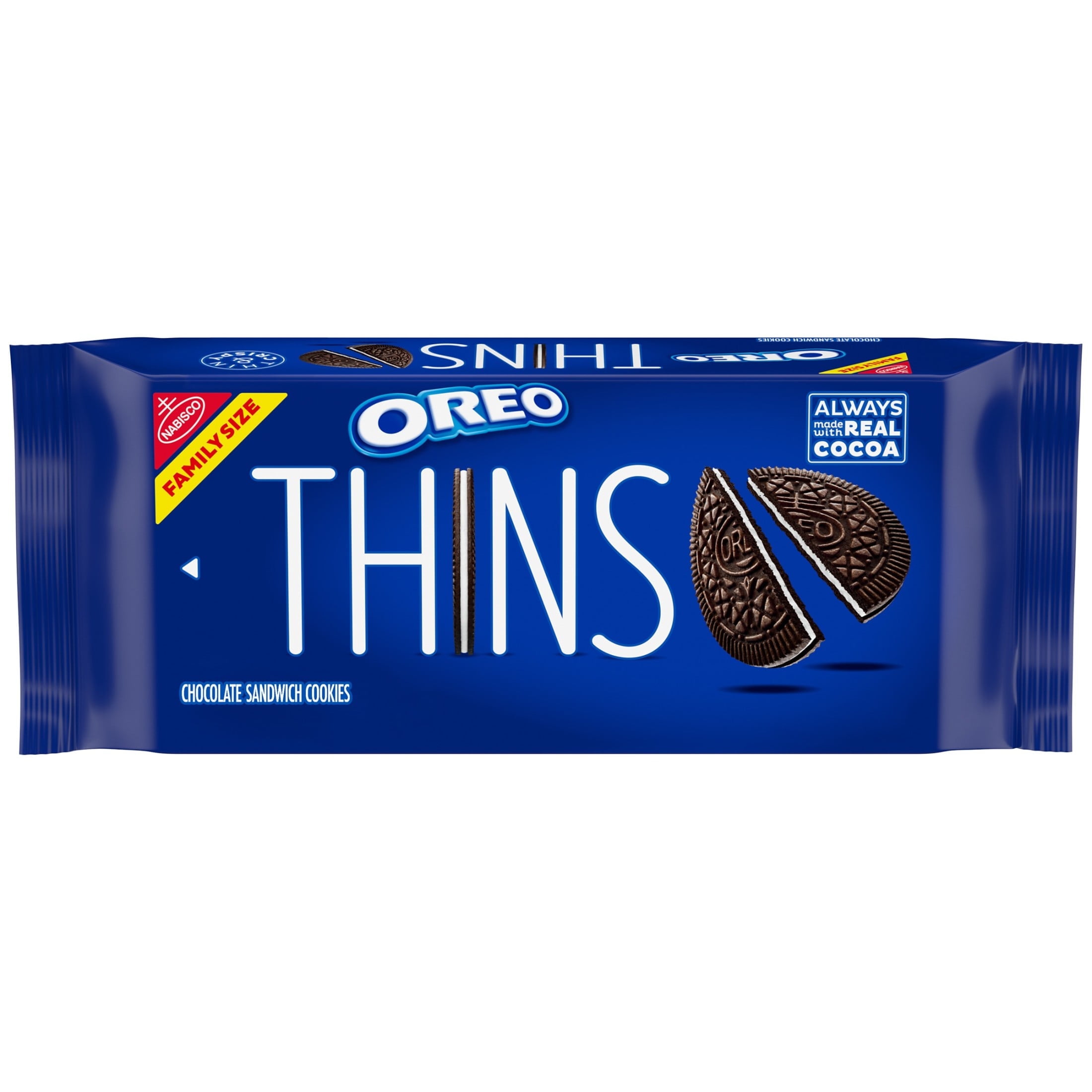 OREO Thins Chocolate Sandwich Cookies, Family Size,(1PACK) - Walmart.com