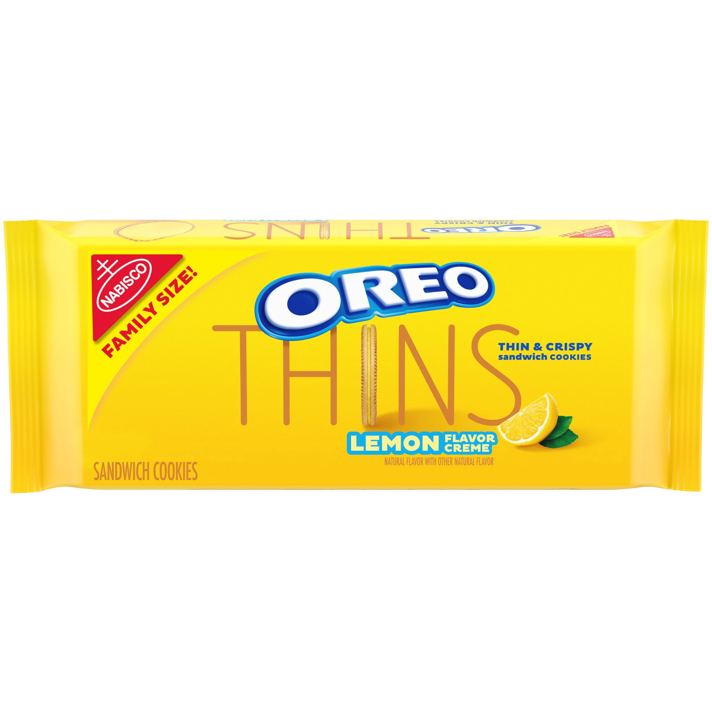 OREO Thins Lemon Creme Sandwich Cookies - Family Size - 11.7 oz ...