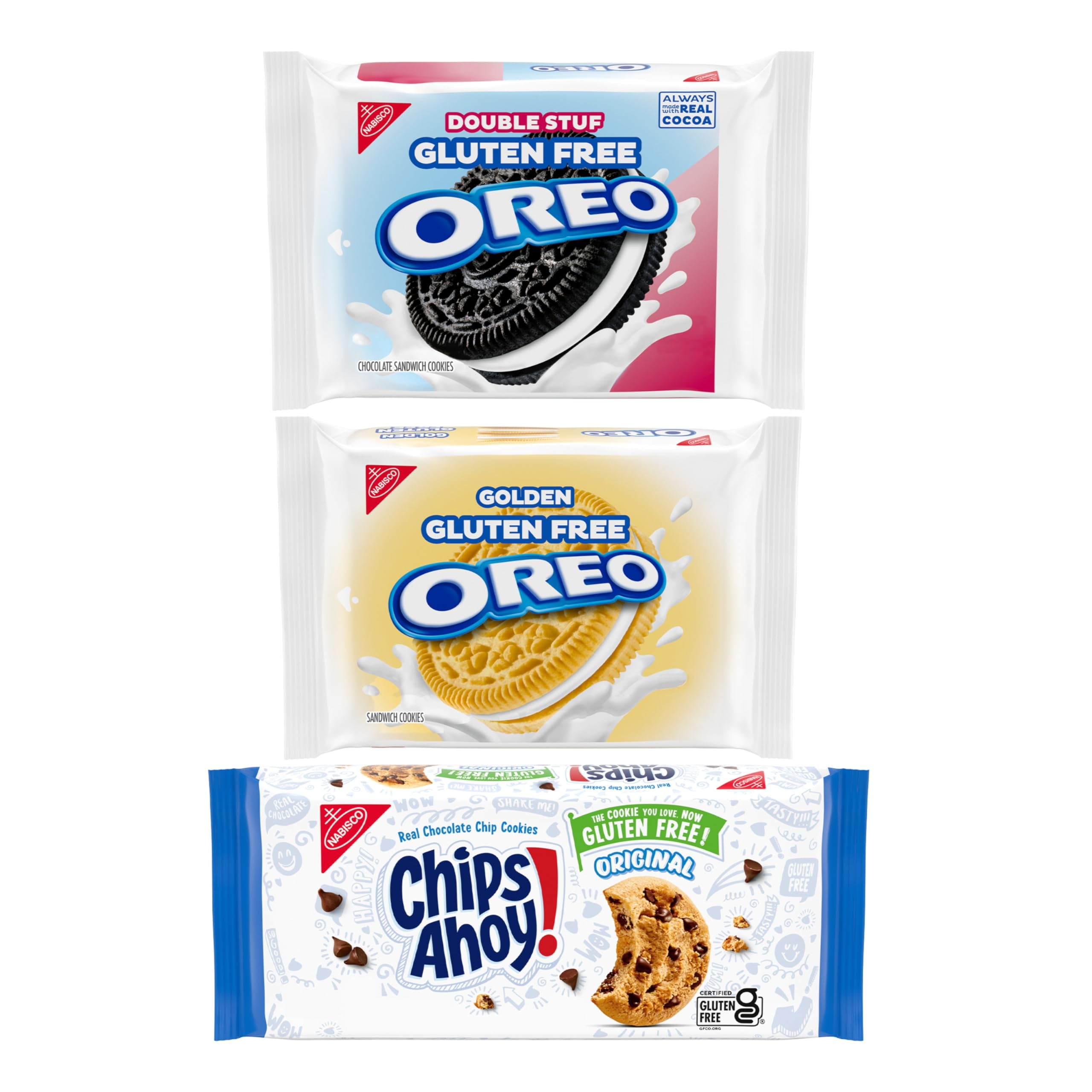 OREO and CHIPS AHOY! Gluten Free AIS1 Cookies Variety Pack, OREO Double ...
