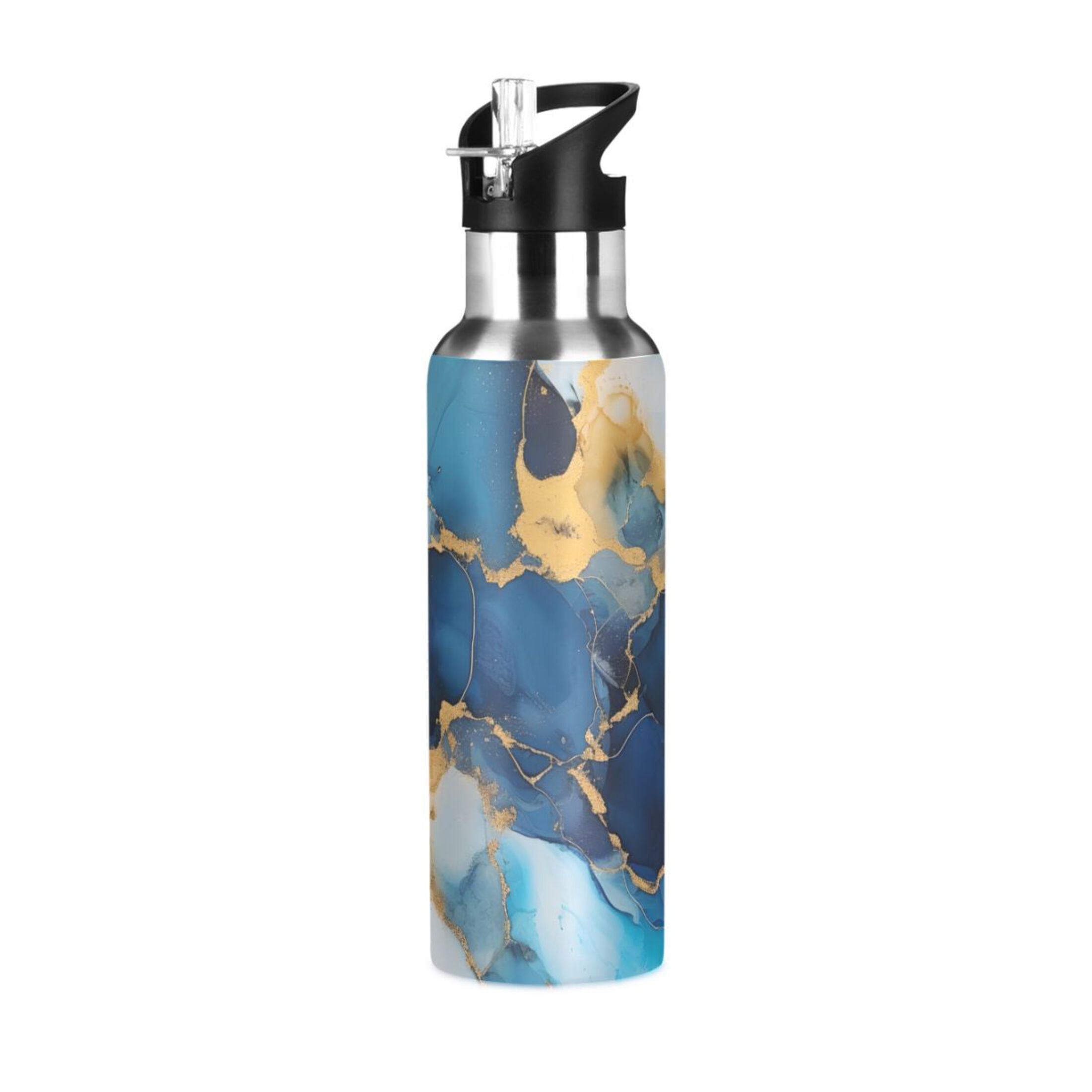 OREZI Stainless Steel Water Bottle 34oz/1000ml Double Wall Vacuum ...