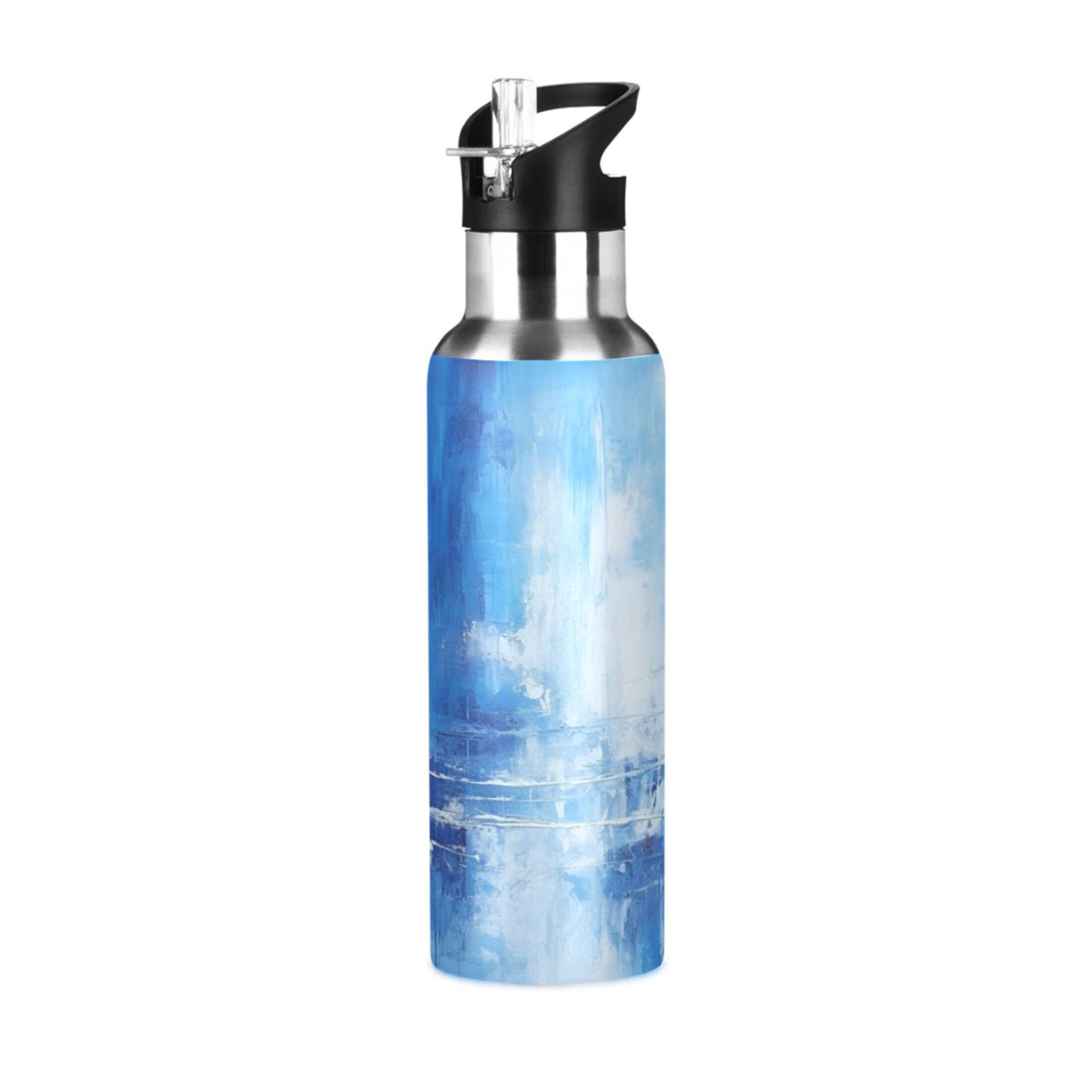 OREZI Stainless Steel Water Bottle Abstract Water Painting 20oz/600ml ...