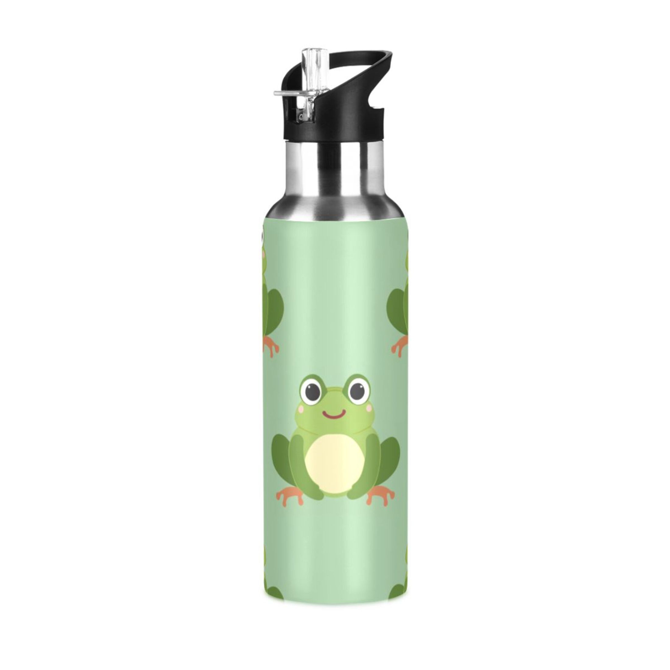 OREZI Stainless Steel Water Bottle Cartoon Frogs 20oz/600ml Double Wall ...