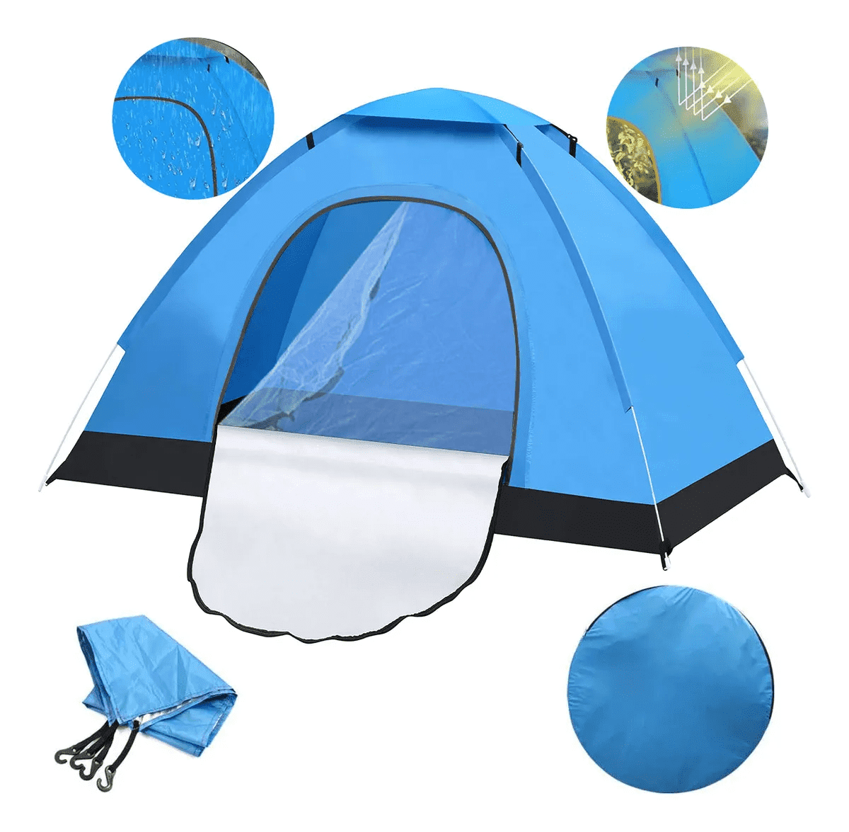 ORFELD Instant Pop Up Lightweight Camping Tent For 2 People, Portable ...