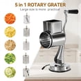 ORFELD Rotary Cheese Grater with Handle - Vegetable Shredder with 5 ...