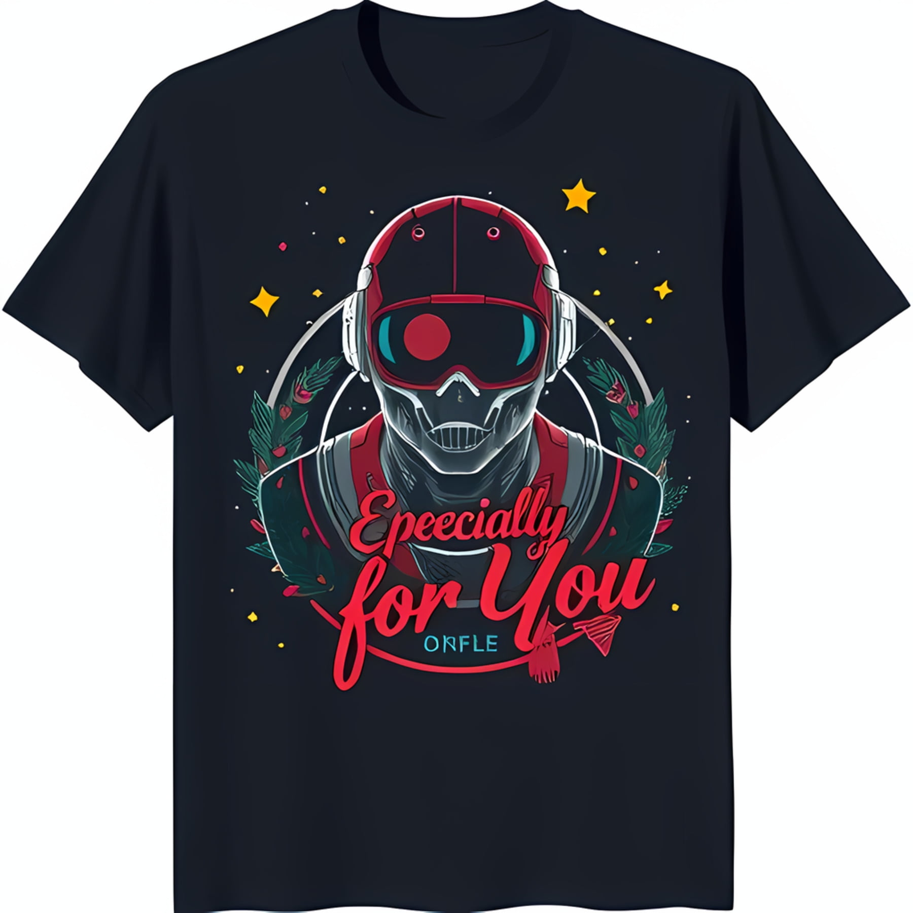 ORFLE Futuristic Graphic T-Shirt with Holly & Berries 'Especially for ...