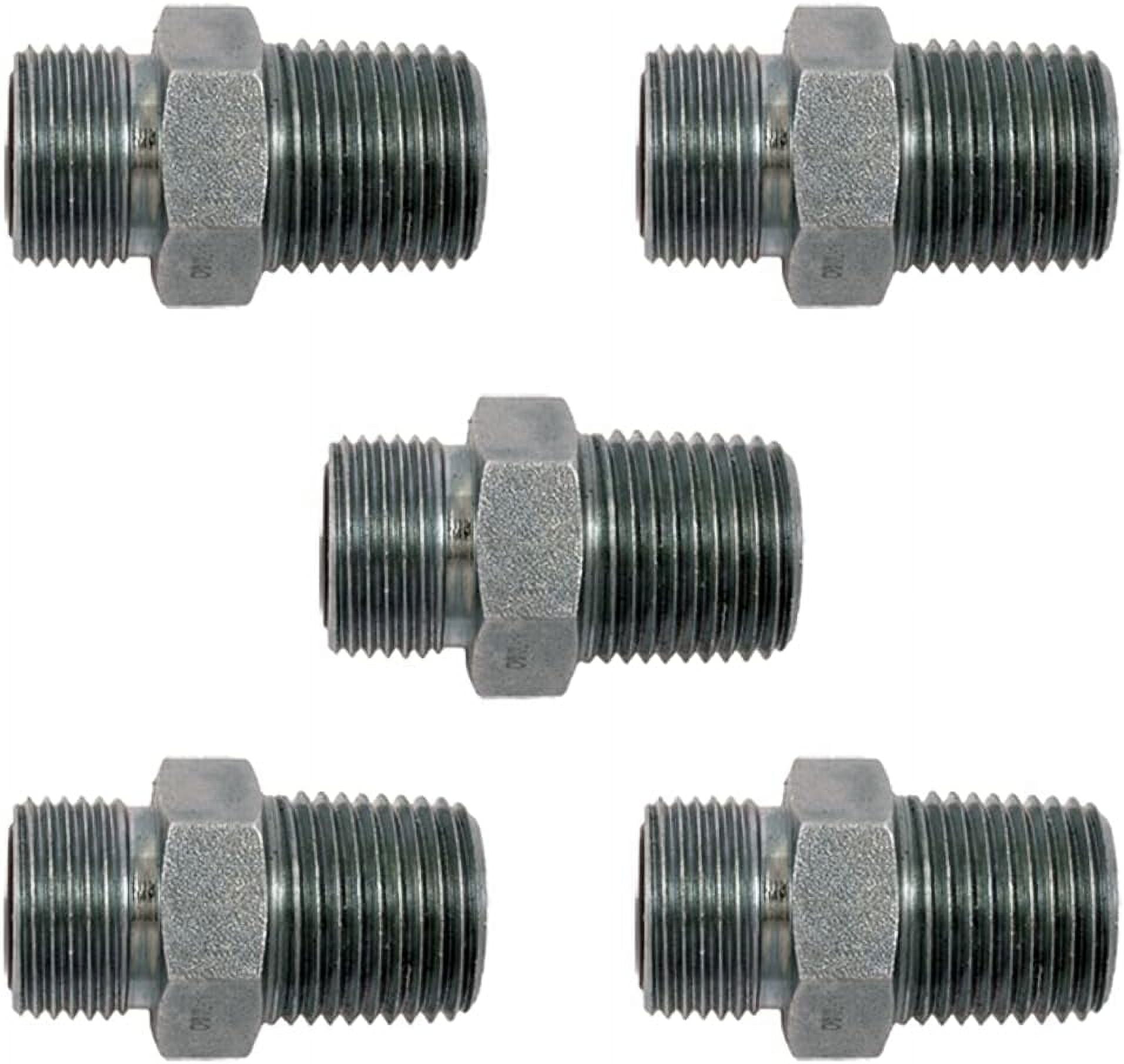 ORFS Male x 1/2" NPTF Male Union/Joiner Hydraulic Adapter Fitting (5 ...