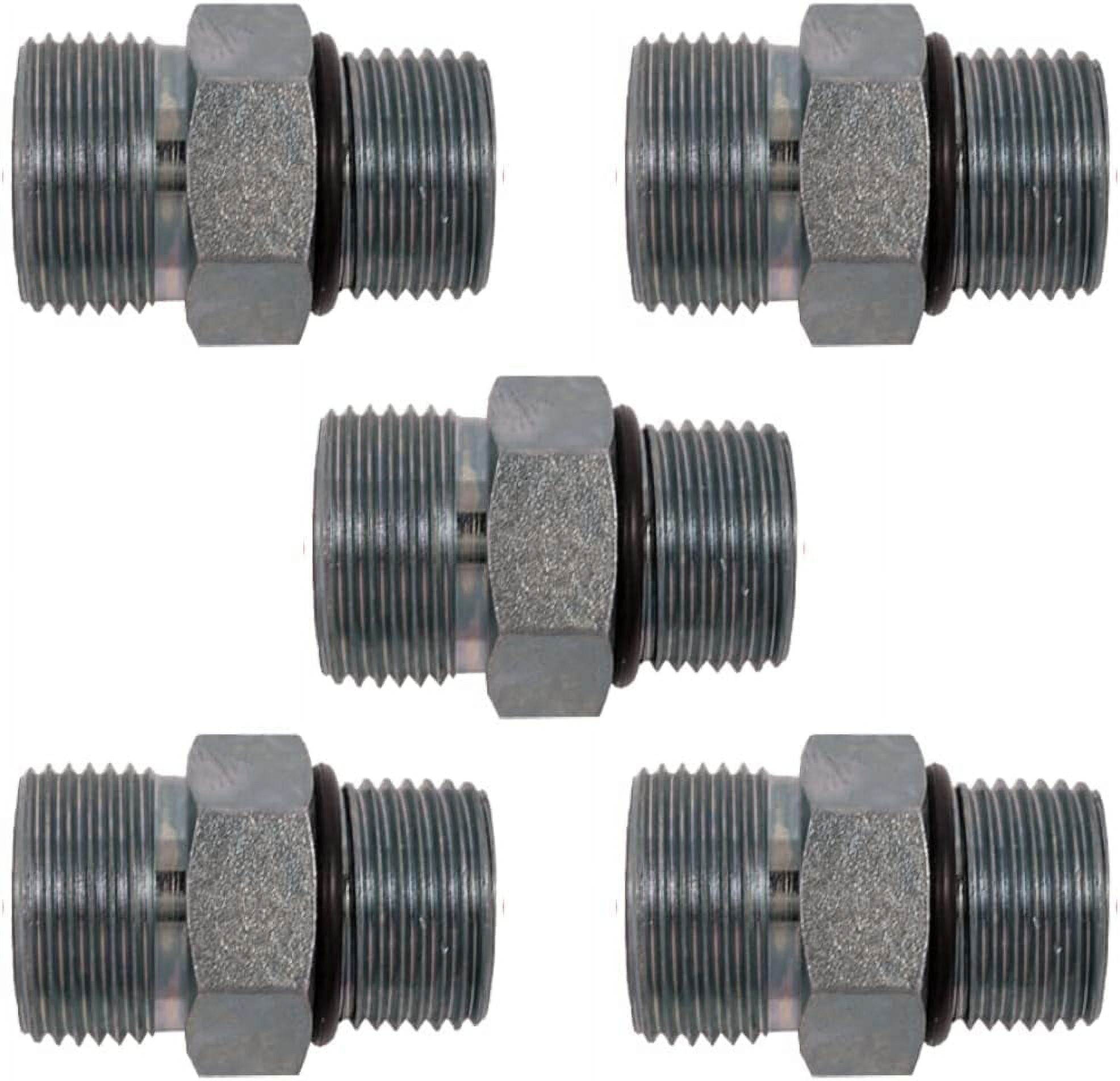 ORFS Male x #6 SAE/ORB Male Union/Joiner Hydraulic Adapter Fitting (5-PACK) | FS6400-08-06 ...