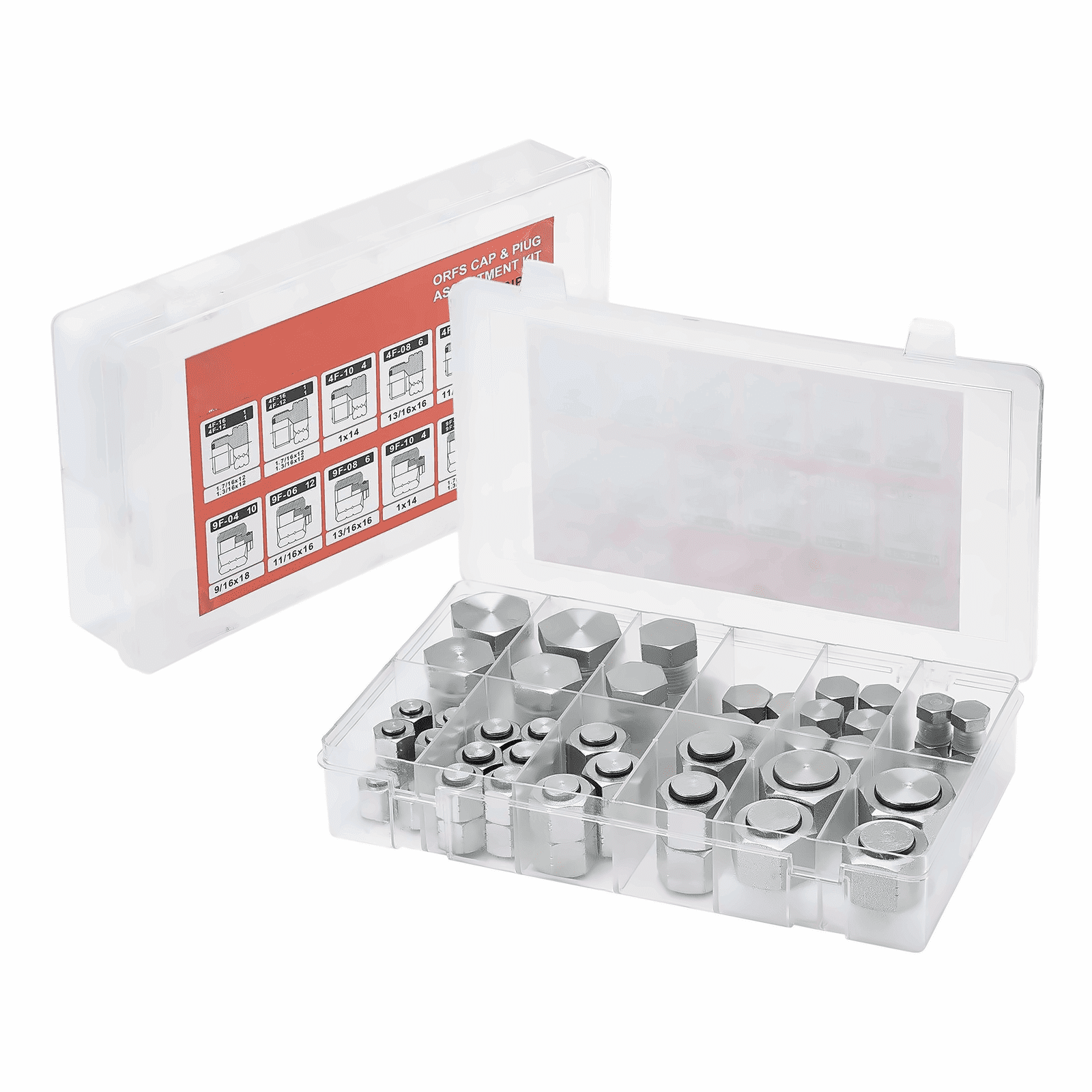 ORFS O-Ring Plug & Cap Kit - 72 Piece Hydraulic Sealing Fittings ...