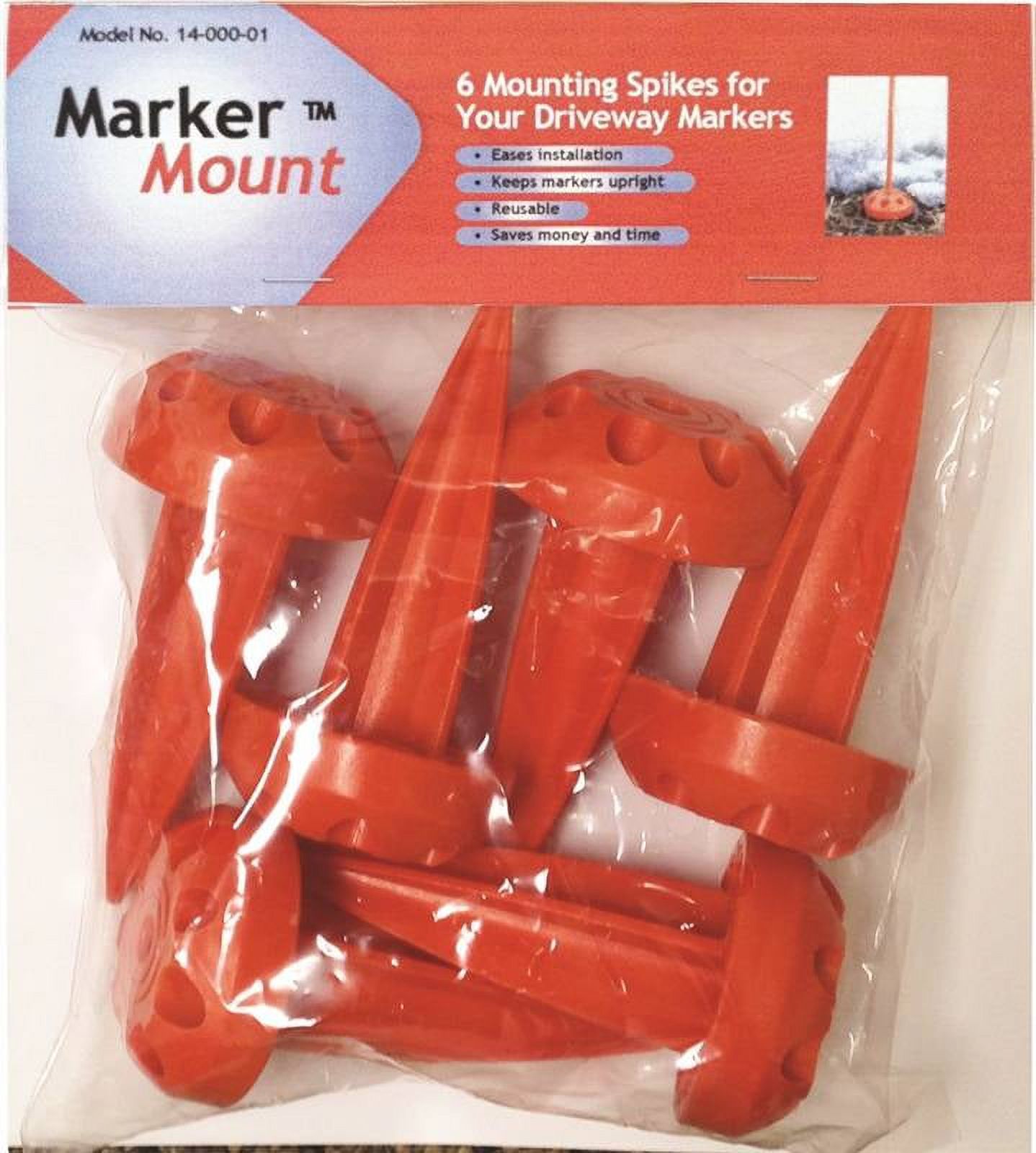 Rebound Driveway Marker 14-001-06 Marker Mount Driveway Stake, 6-Pack ...