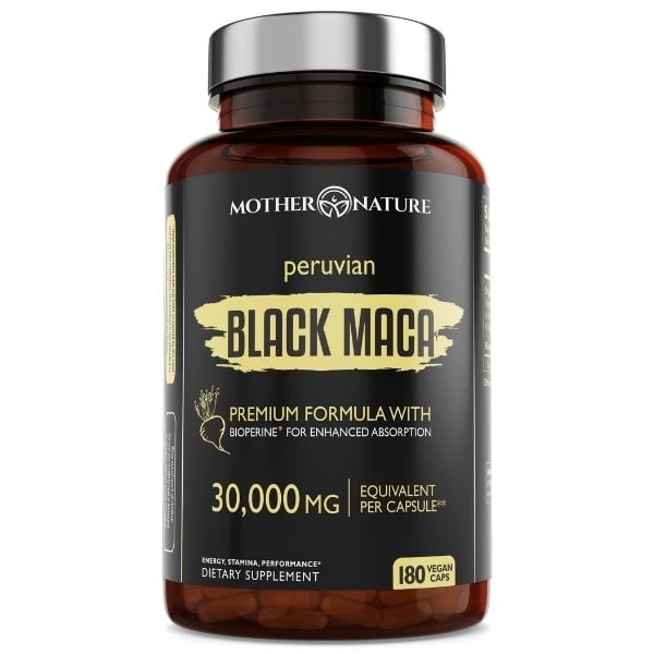 ORGANIC Black Maca Root Extract Highest Potency 40:1, 30,000mg, 6 Month ...