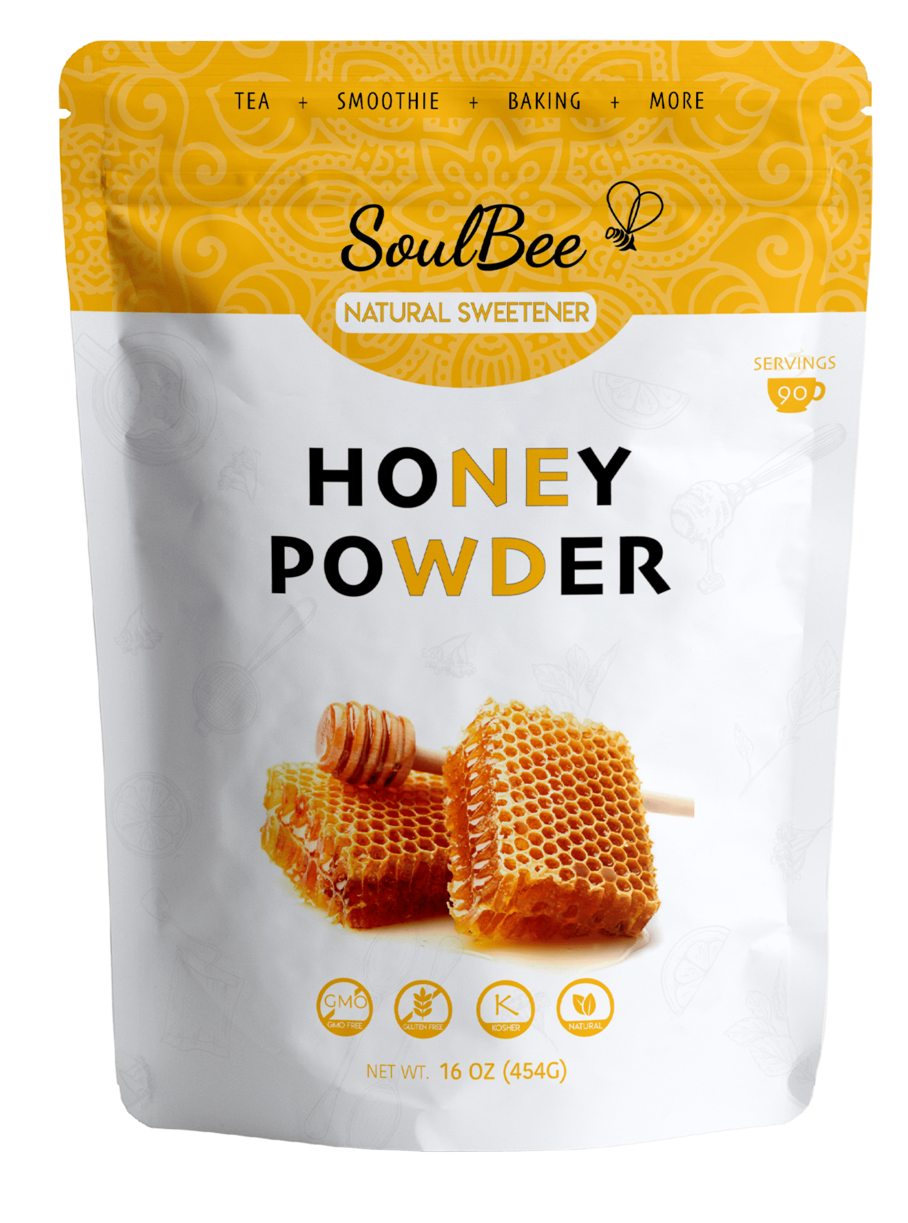 SoulBee Honey Powder, 1 lb, Versatile Natural Sweetener and Honey ...