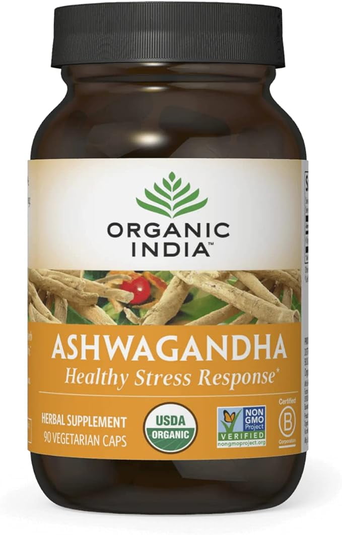 ORGANIC INDIA Ashwagandha Capsules - Organic Ashwagandha Supplement ...
