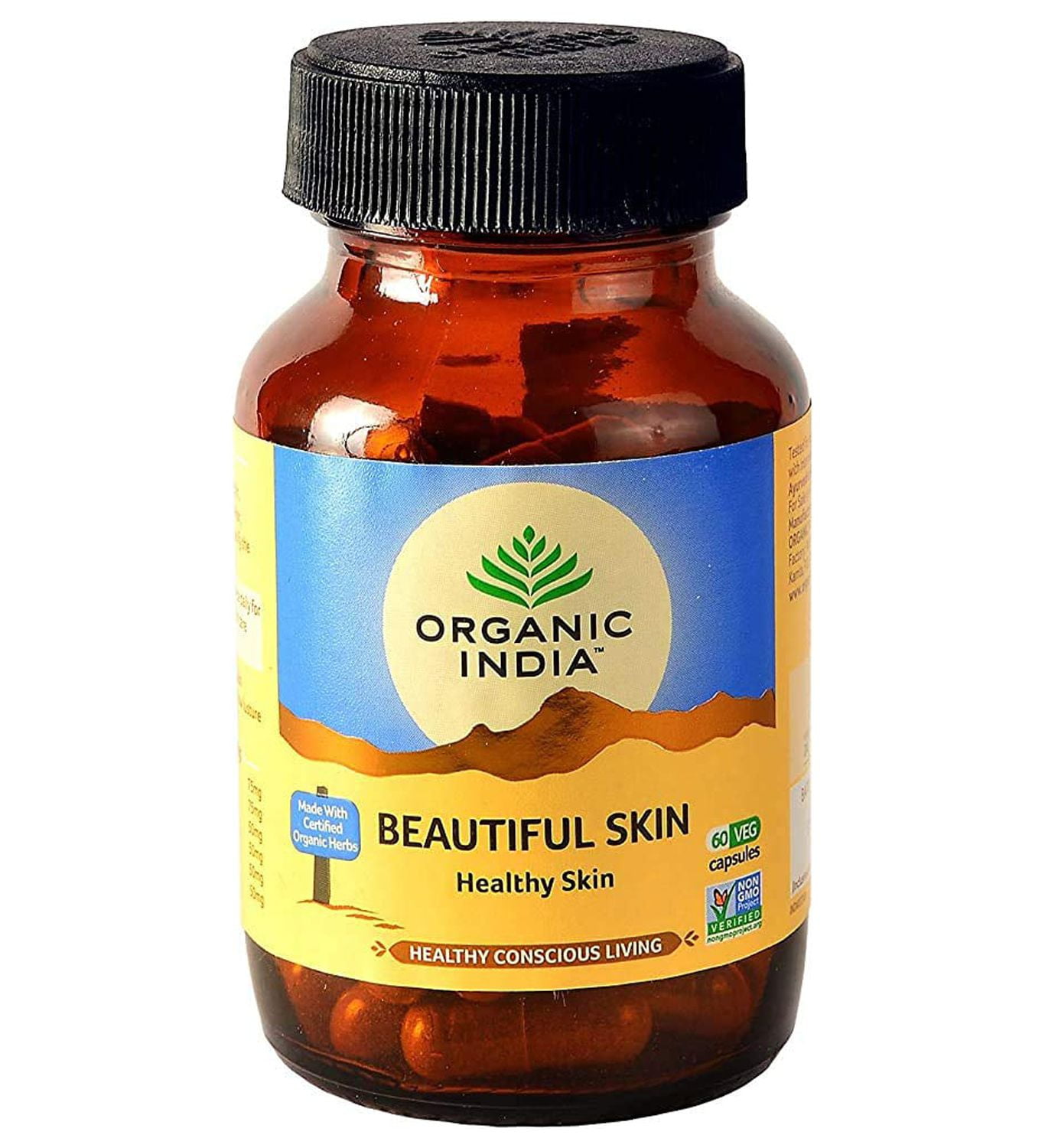 ORGANIC INDIA Beautiful Skin Capsules - Pack of 60 Veg Capsules - Walmart.com