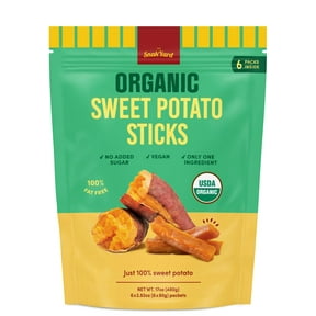 The Snak Yard Sweet Potato Sticks, 17 Ounce, 6x80g, 100% Sweet Potato ...
