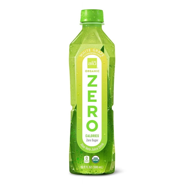 ORGANIC ZERO Aloe Vera Juice | Zero Calorie, White Grape Plant-Based ...