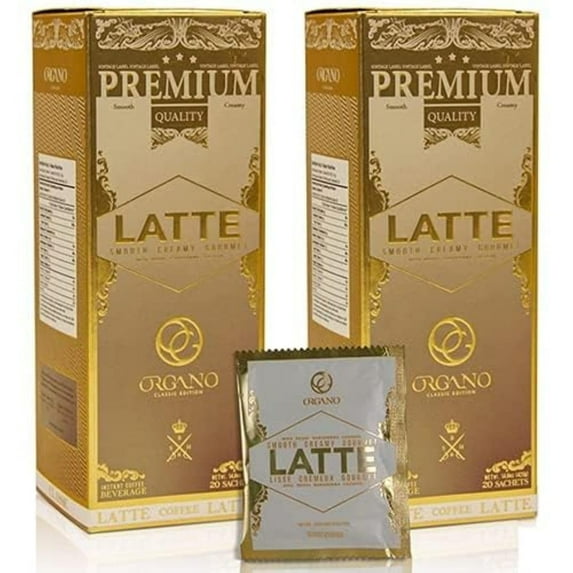 ORGANO 2 boxes Gourmet Cafe Latte, 100% Certified Ganoderma Lucidum (40 ...