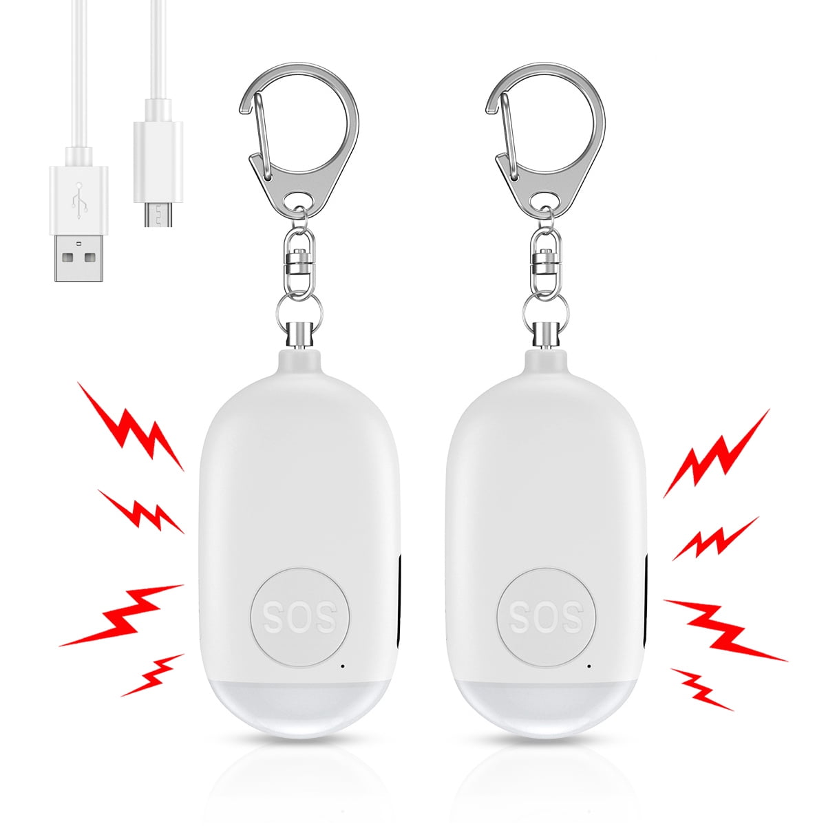 ORIA 2pcs Personal Alarm Siren 130dB Safesound Personal Alarms for ...