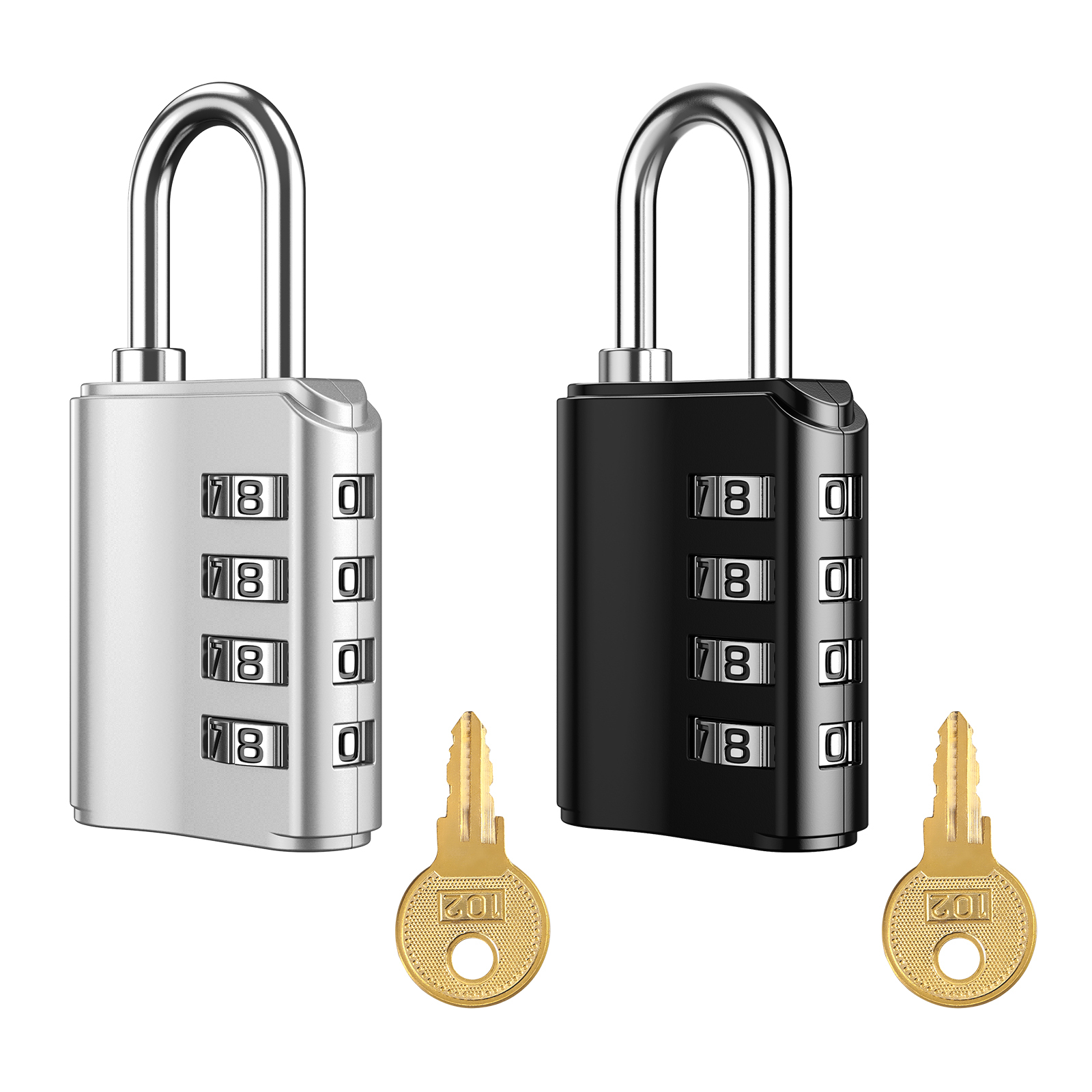 ABUS 145 by 40 C Aluminum Yellow 4-Dial Resettable Combination Padlock ...