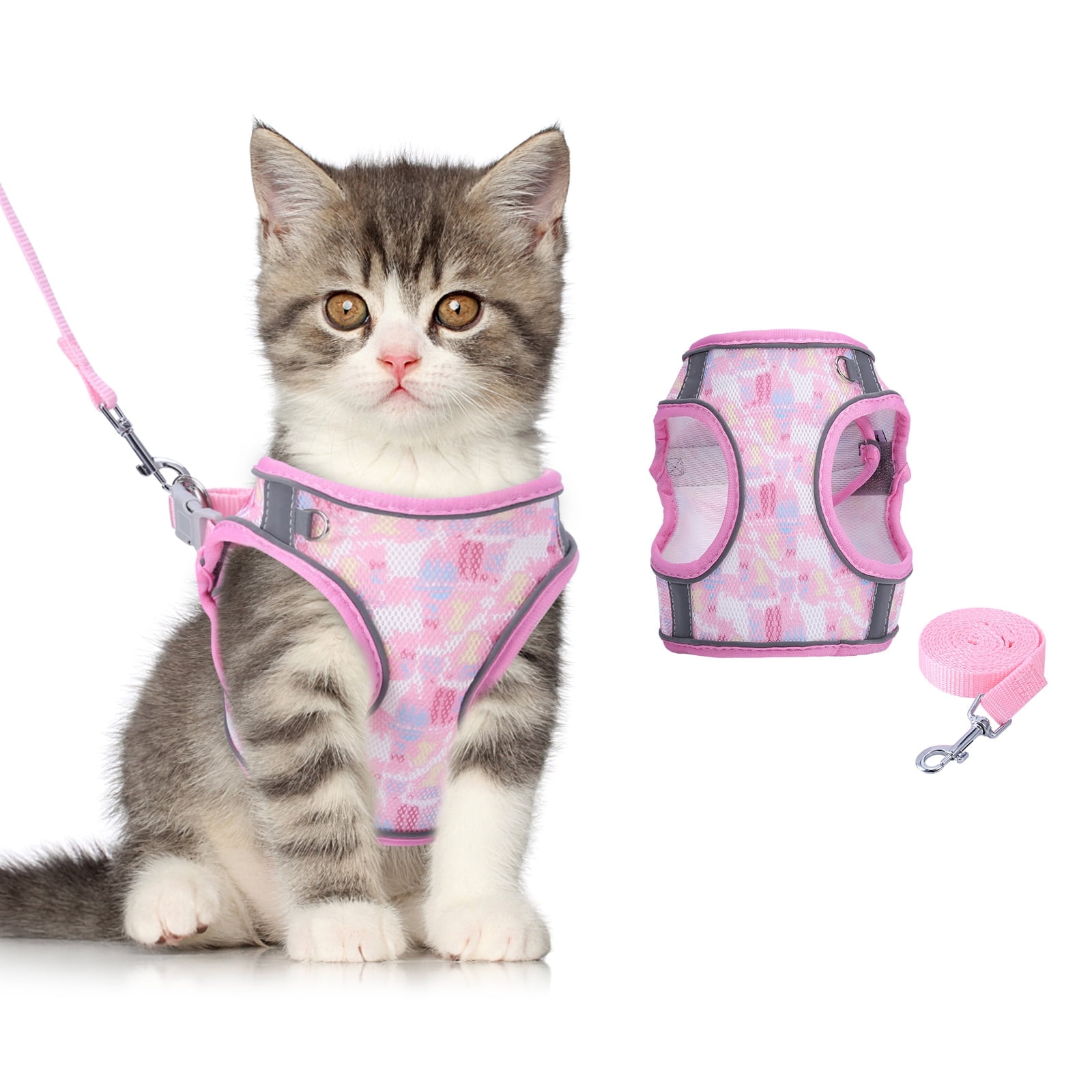 ORIA Cat & Dog Harness and Leash for Walking, Escape Proof Soft ...