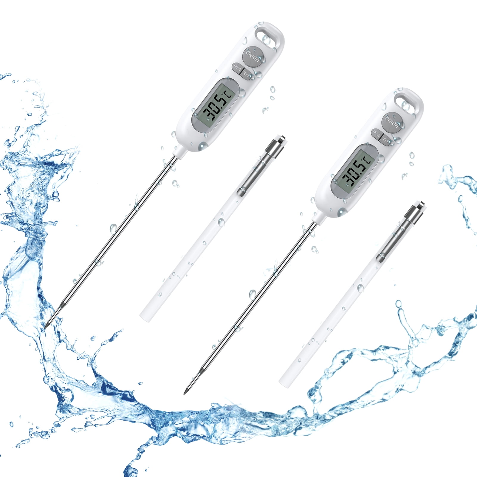 ORIA Digital Meat Thermometer with Long Probe Instant Read Waterproof ...