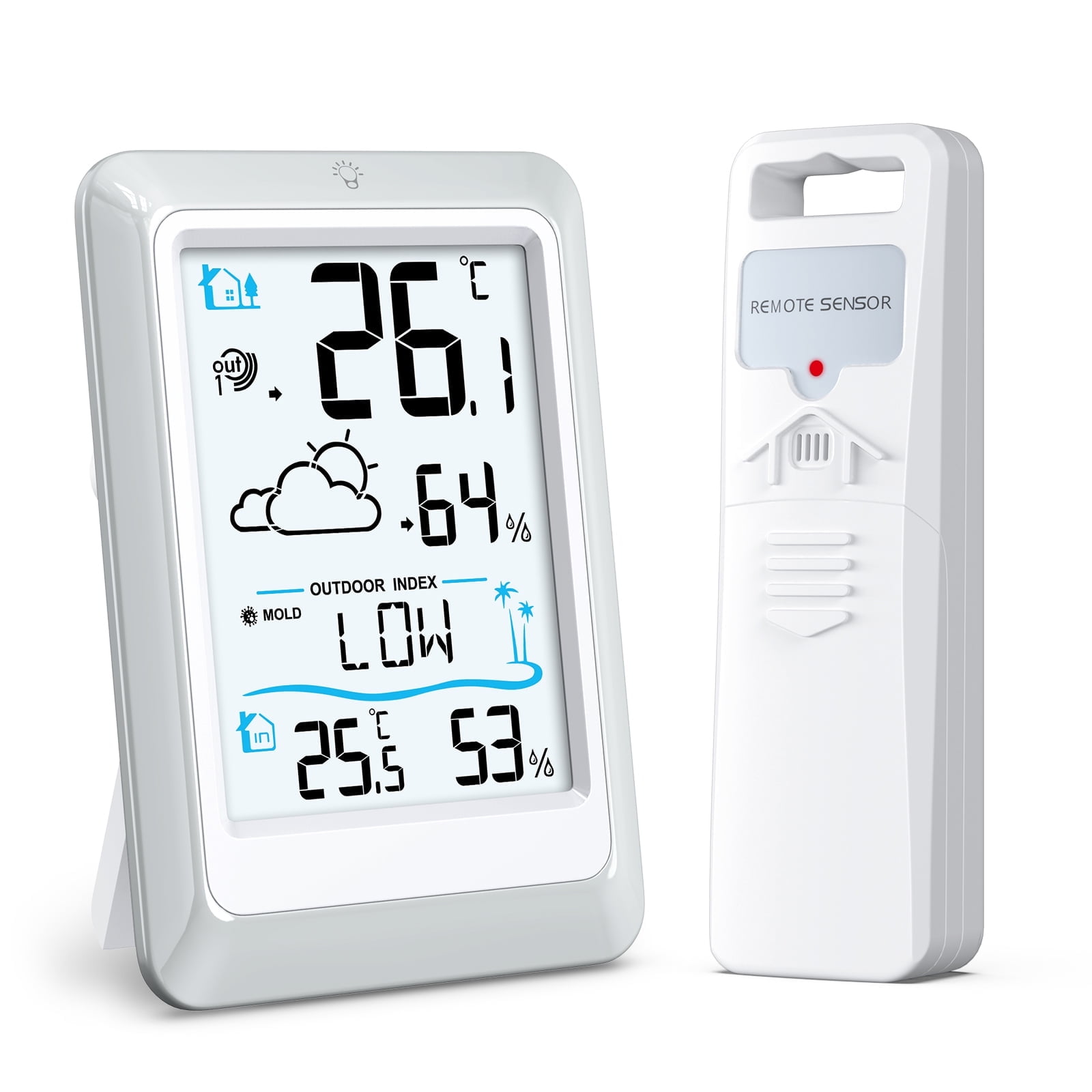 ORIA Indoor Outdoor Thermometer Includes Outdoor Weather Sensor with ...
