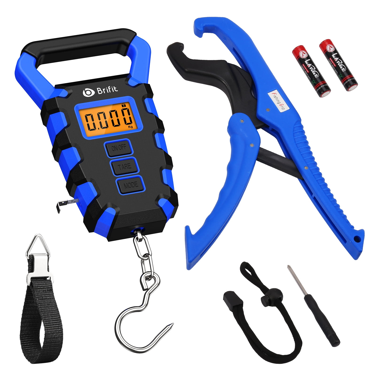 ORIA Portable Fishing Scale, 110lb/50kg Digital Hanging Hook Scale with ...