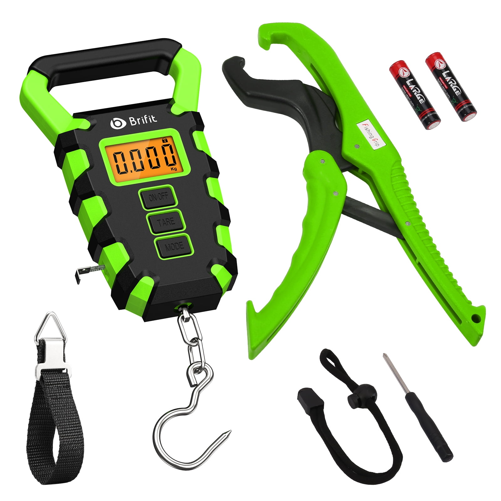 ORIA Portable Fishing Scale, 110lb/50kg Digital Hanging Hook Scale with ...