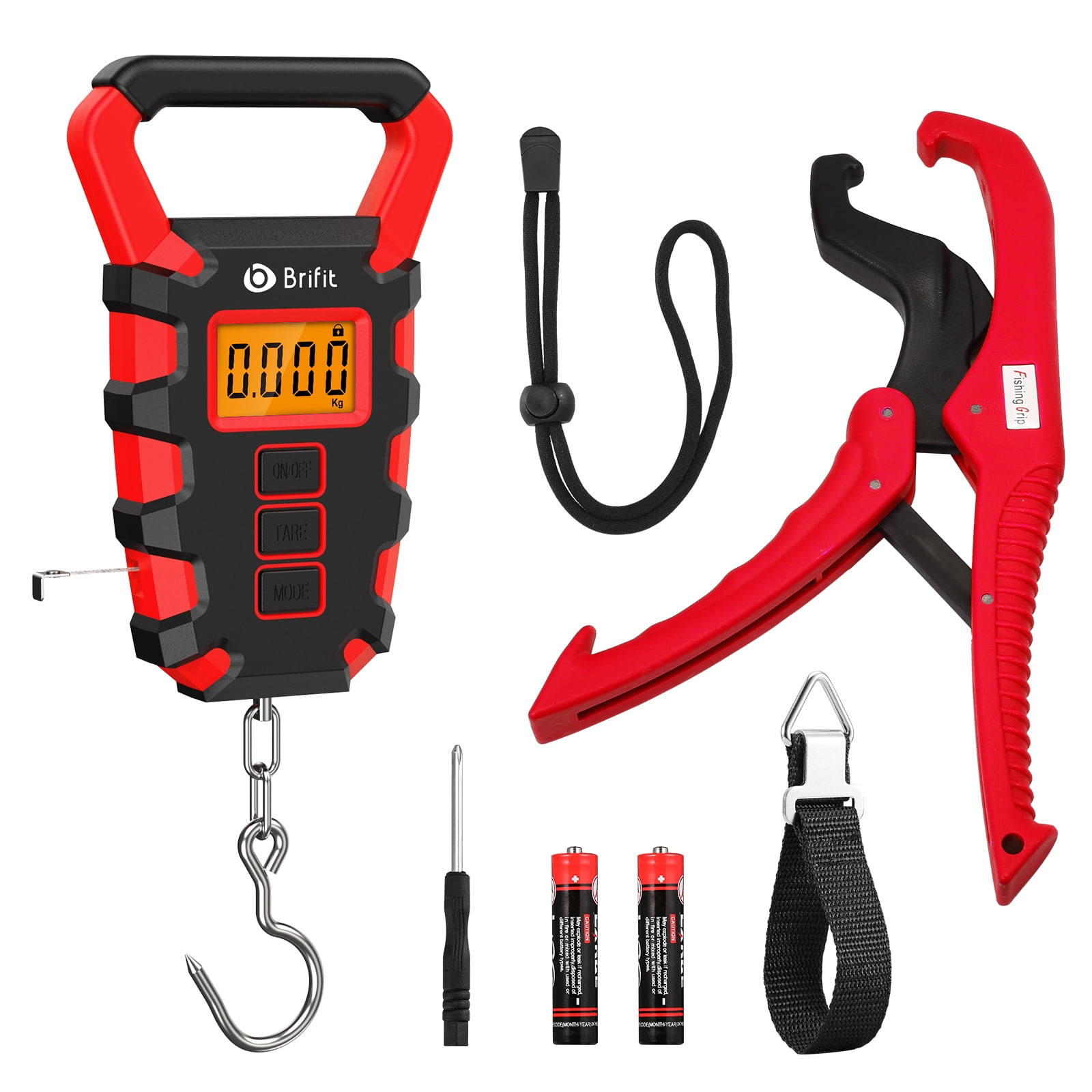 ORIA Portable Fishing Scale, 110lb/50kg Digital Hanging Hook Scale with ...