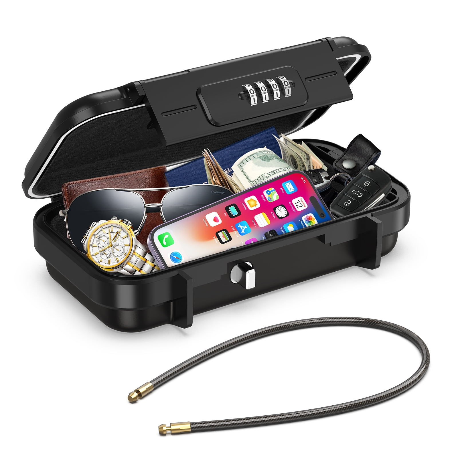 ORIA Portable Safe Box, Combination Security Case LockBox with Code ...