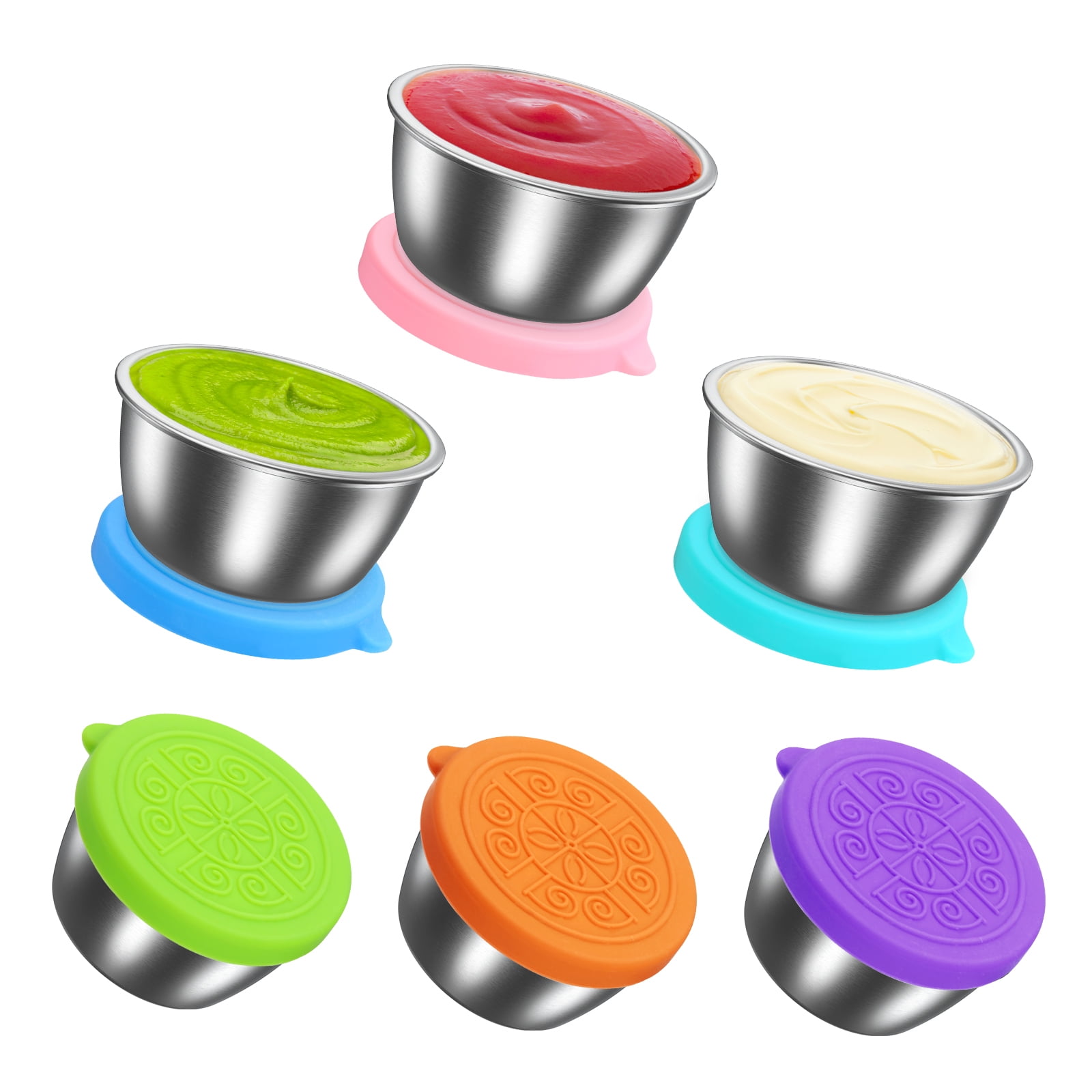 ORIA Reusable Small Containers with Lids, Salad Dressing Container ...