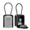 ORIA Waterproof Key Lock Box, Portable 4 Digit Combination Key Storage ...