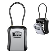 Key Storage Lock Box, Combination Lock Box, Wall Mounted Lock Box Black ...