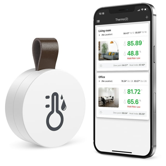 ORIA Wireless Bluetooth Thermometer, Portable Indoor Humidity ...