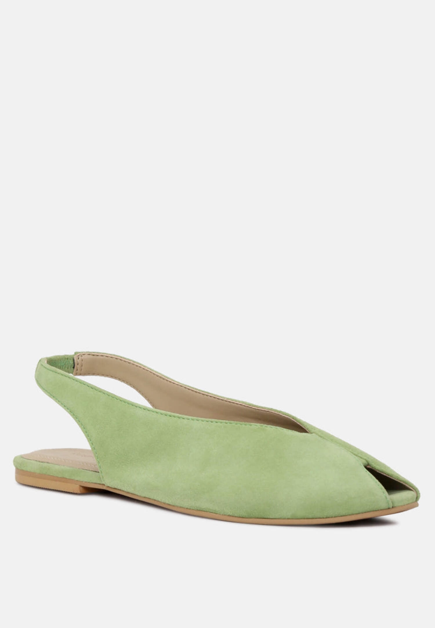 ORIANA Parrot Green Slingback Flat Sandals - Walmart.com
