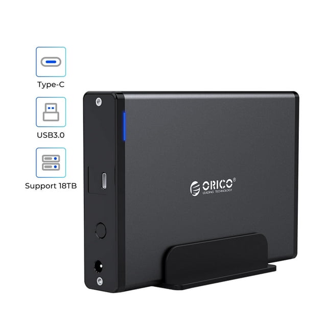 ORICO 3.5" Hard Drive Enclosure Aluminum 5Gbps USB C 3.1 to SATA HDD ...