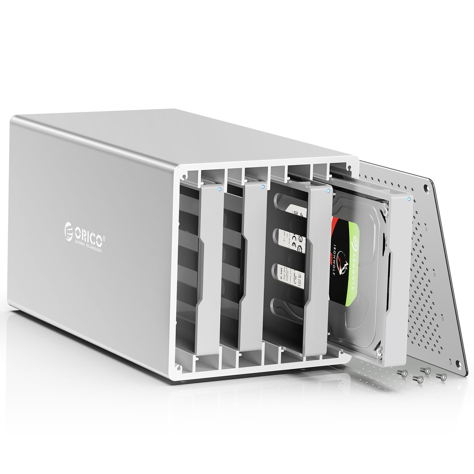 ORICO 4 Bay RAID Hard Drive Enclosure USB C Independent Bracket ...