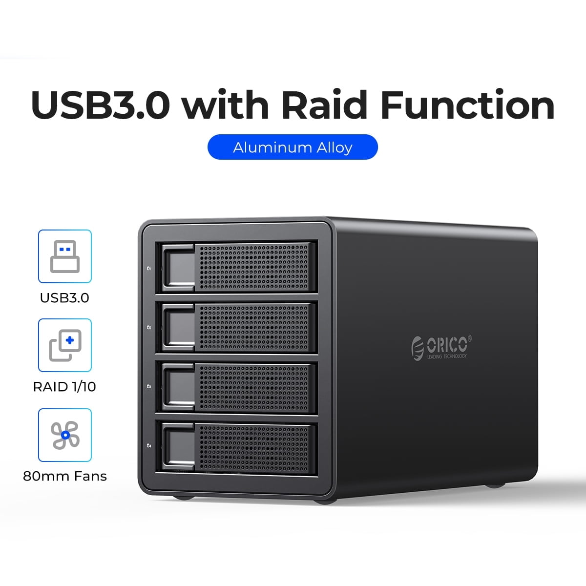ORICO 4 Bay SATA Hard Drive Docking Station with RAID for 2.5/3.5 inch ...