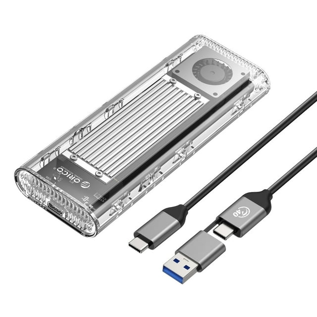 ORICO 40Gbps M.2 NVMe SSD Enclosure ,Type-C to M.2 NVMe Case ,USB4 Transparent External Solid ...
