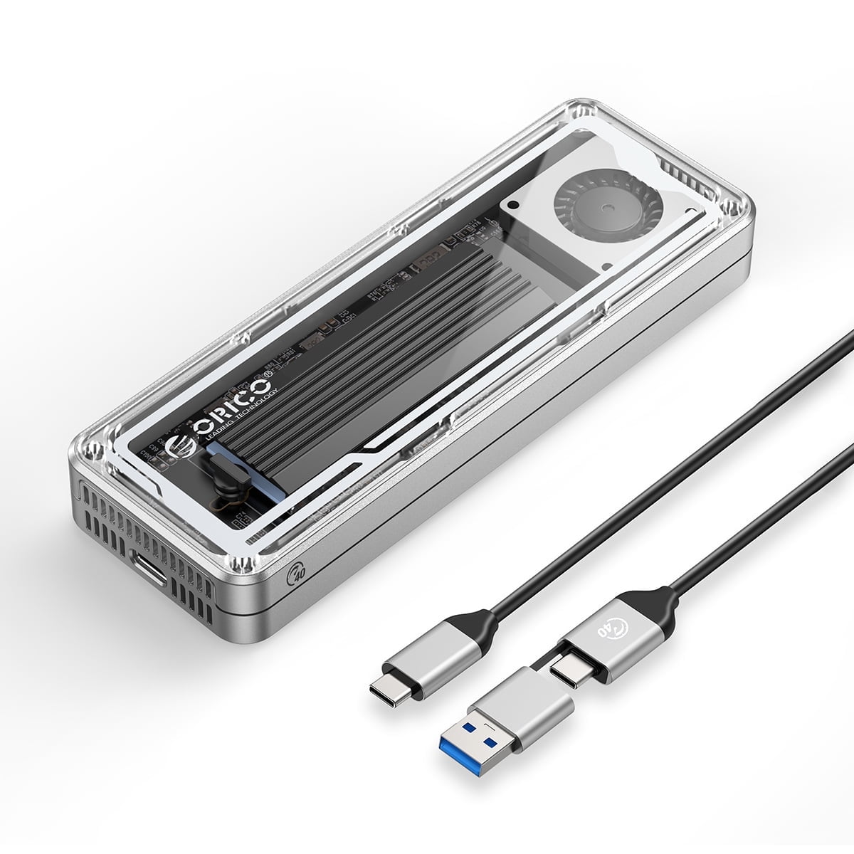 ORICO 40Gbps M.2 SSD Enclosure Max 8TB with Cooling Fan USB4 PCIe4.0 ...