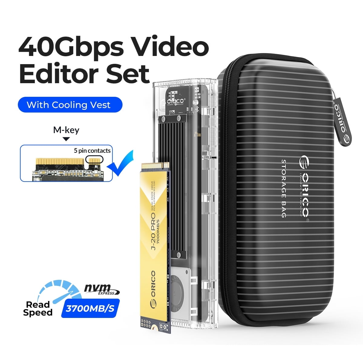 ORICO 40Gbps USB4 Portable SSD External Hard Drive SSD - USB-C-M.2 SSD ...